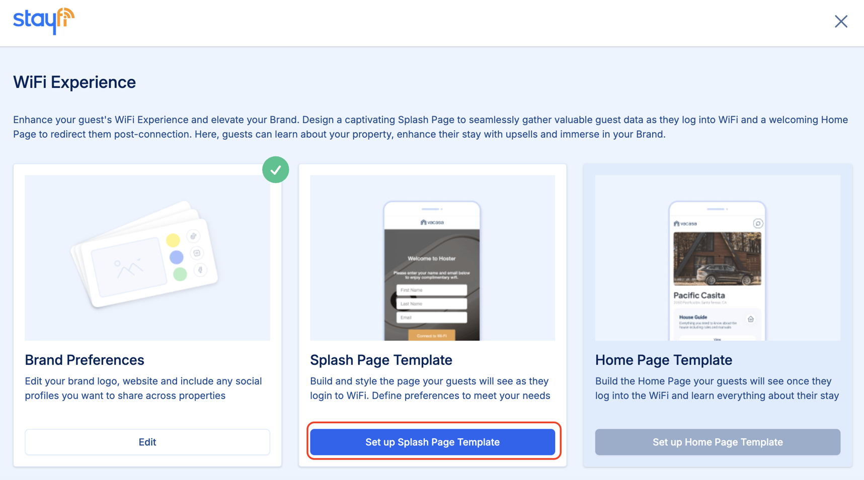 Setting up your WiFi Experience